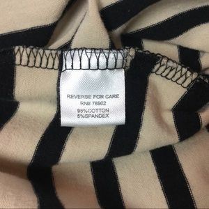 Toni Morgan | Tops | Toni Morgan Black Beige Abstract Striped Top Sl ...